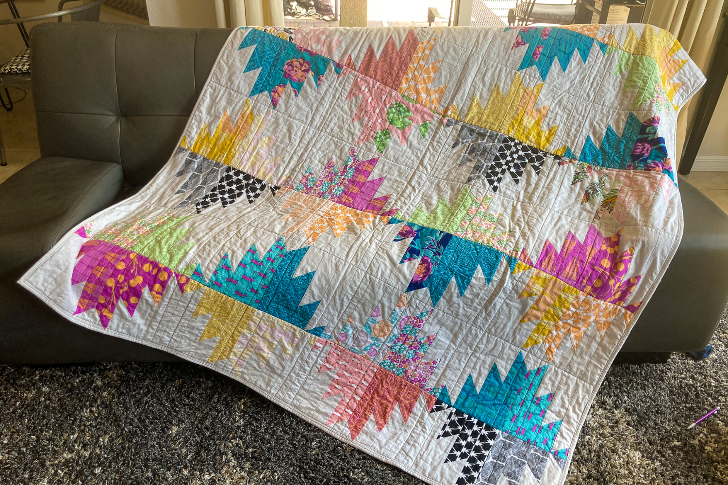 Grand Adventures Quilt in CaliMod - Blue Susan Makes