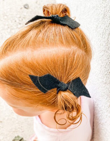 Spooky Halloween Bat Wing Scrunchies - Blue Susan Makes