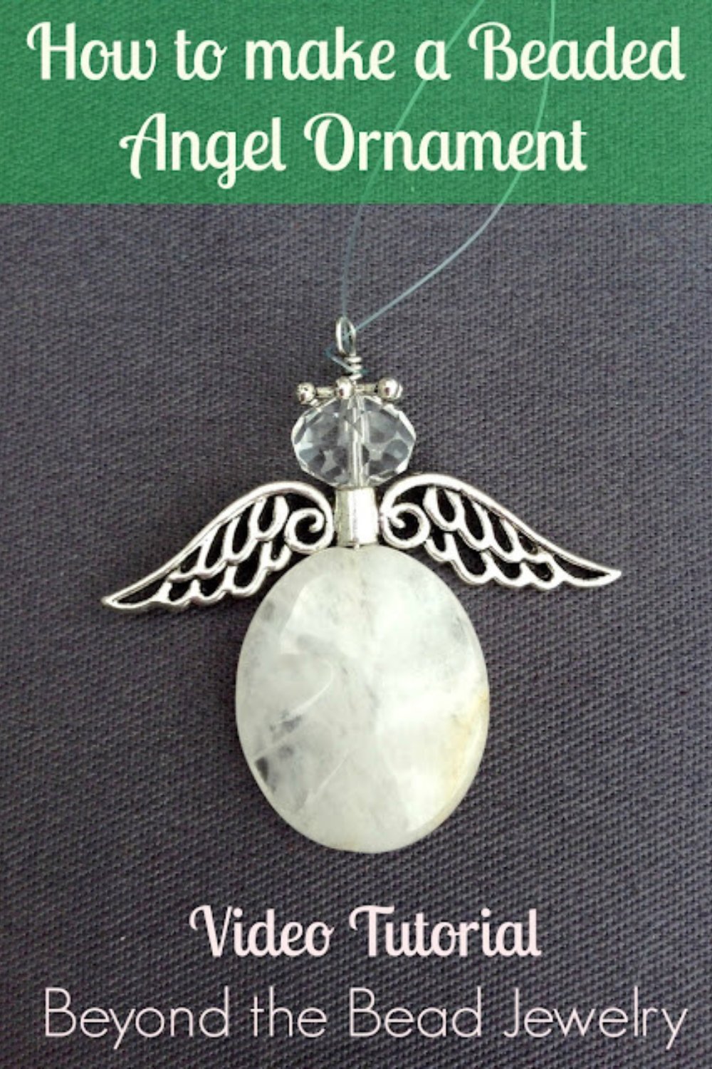 How to make an Easy Beaded Angel Ornament with Video Tutorial - Blue ...