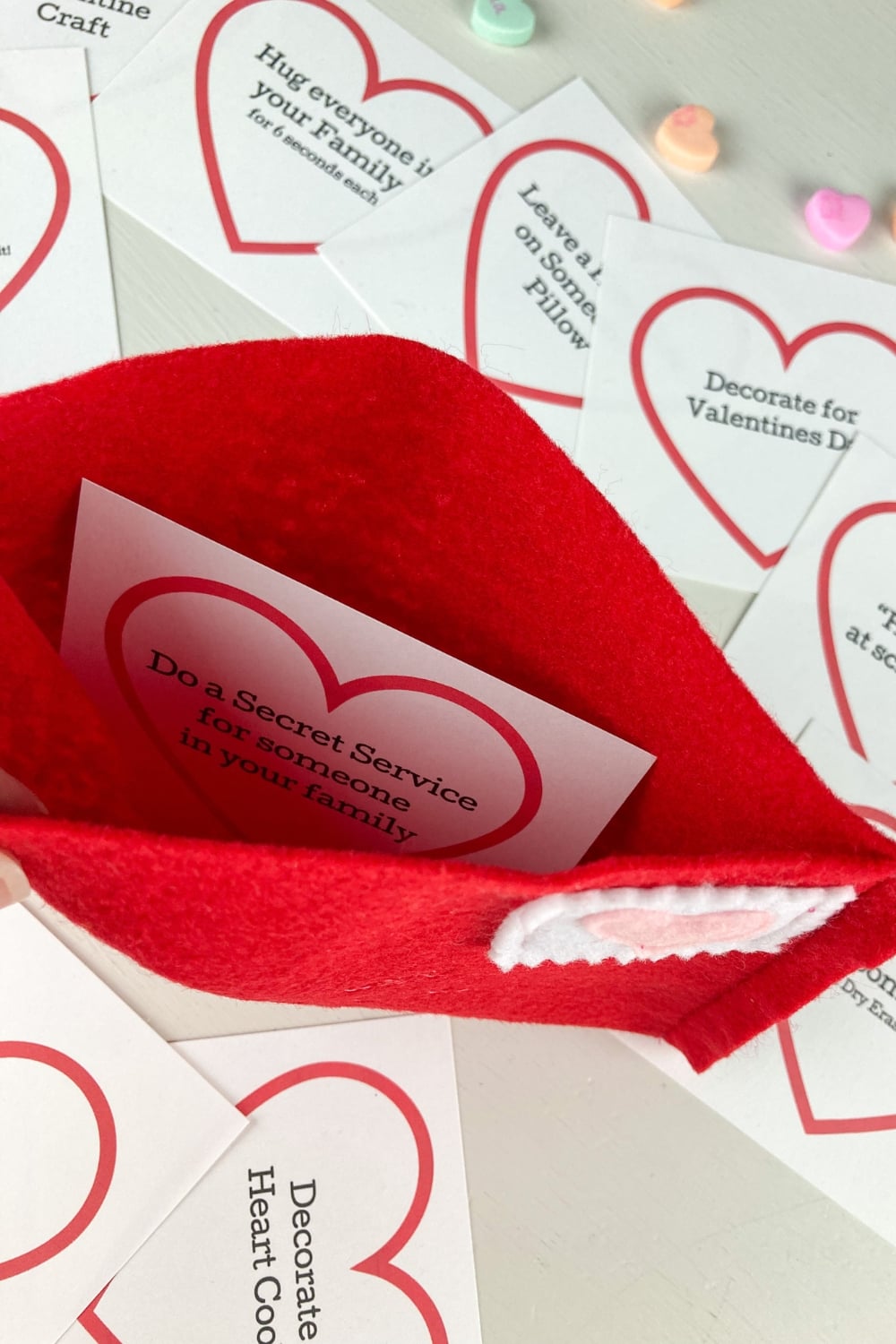 Valentine's Day Countdown Activity Cards & Envelope Pattern