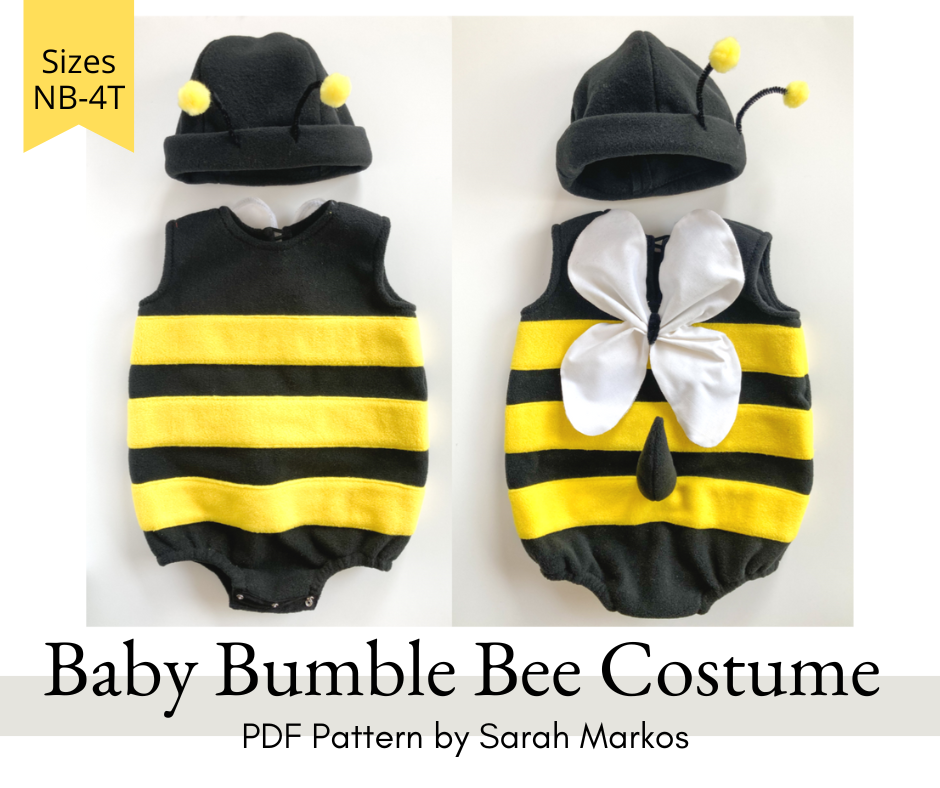 Baby Bumble Bee Costume PDF Pattern - Blue Susan Makes