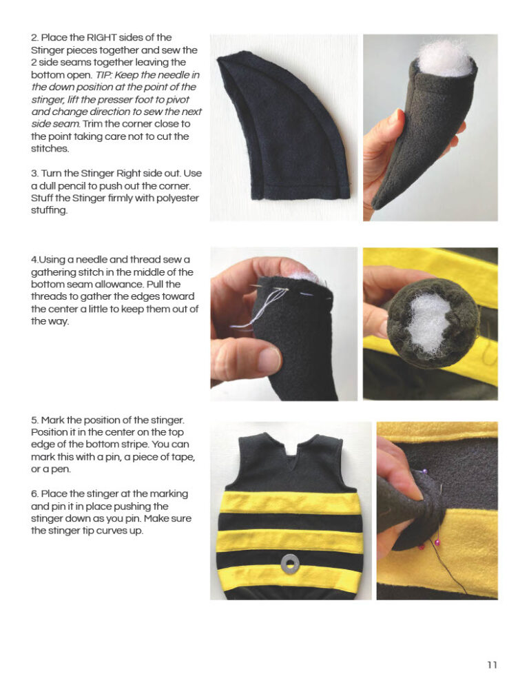 Baby Bumble Bee Costume PDF Pattern - Blue Susan Makes