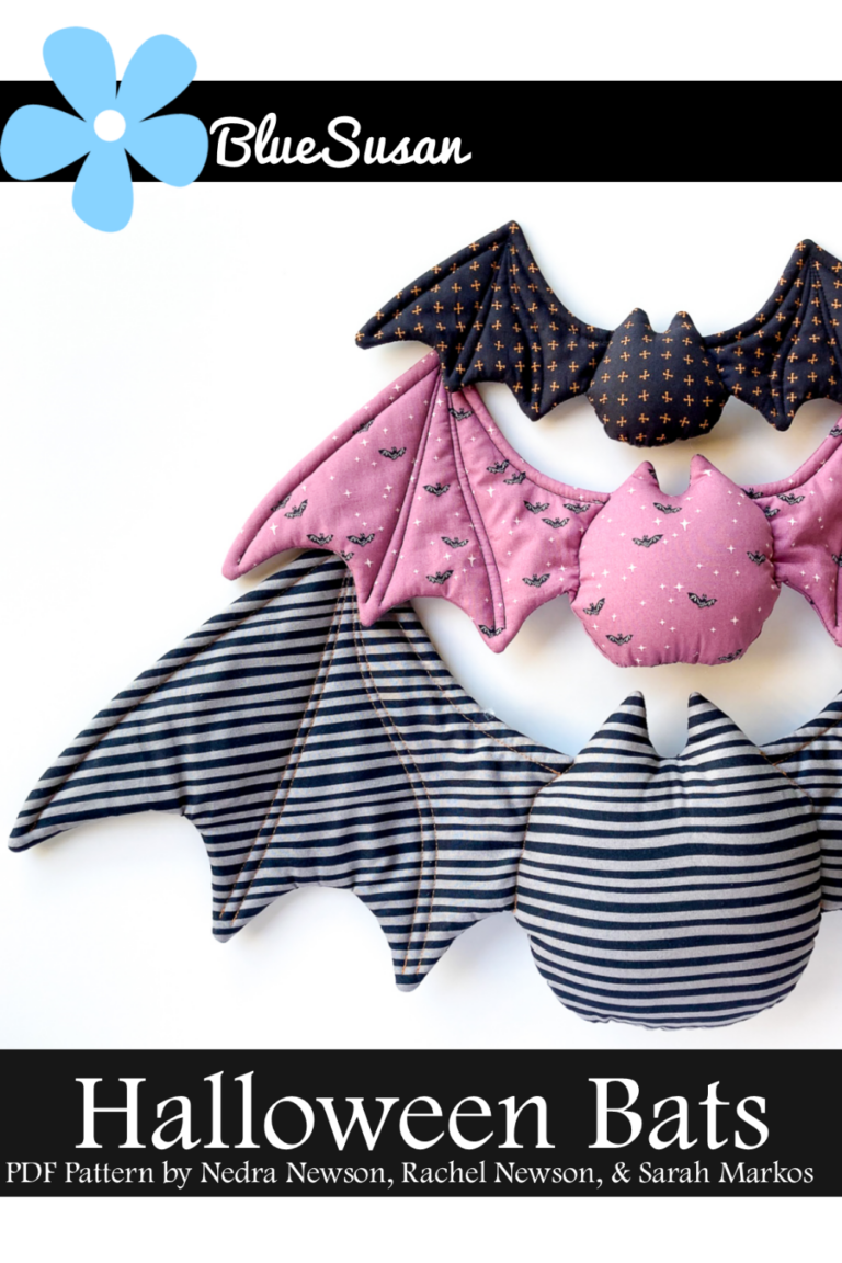 Sew a Halloween Bat Pillow - Free Pattern - Blue Susan Makes