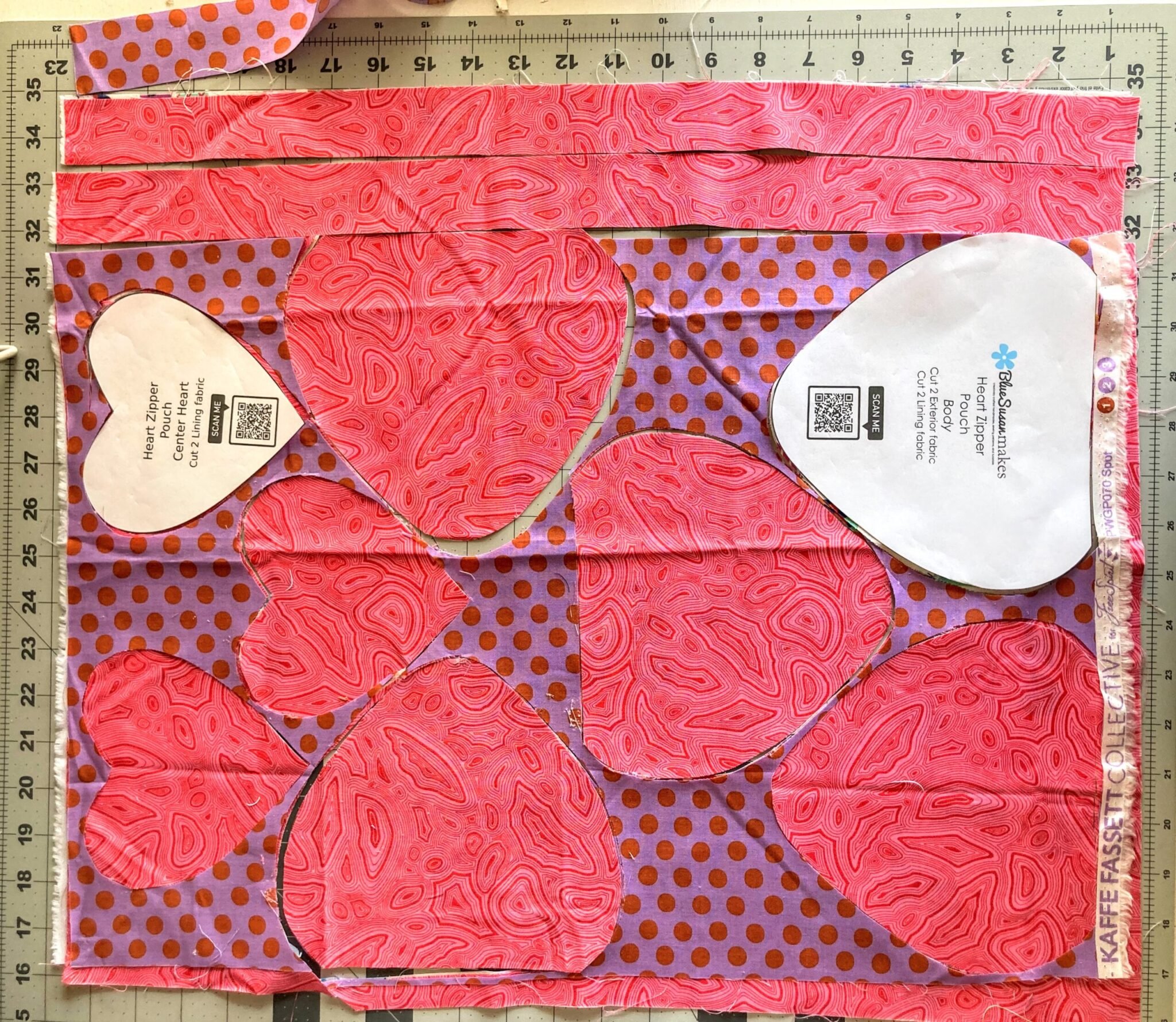 How to Sew a Heart Zipper Pouch with Ruffles - Blue Susan Makes