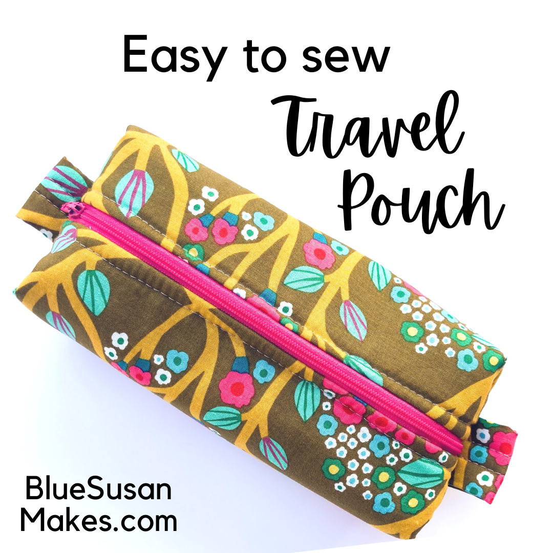 Little Travel Zipper Pouch with Boxed Corners: Easy to Sew!