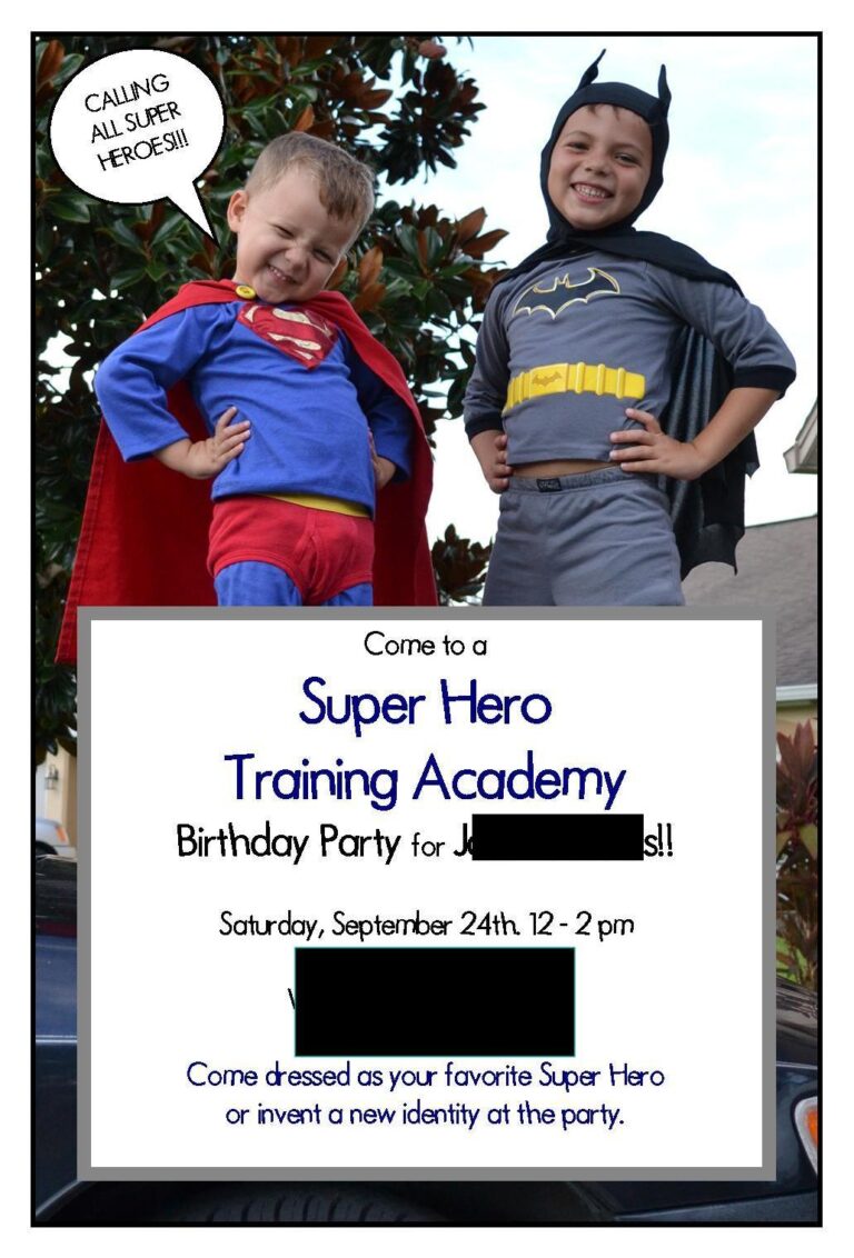 Superhero Training Academy Party - Blue Susan Makes