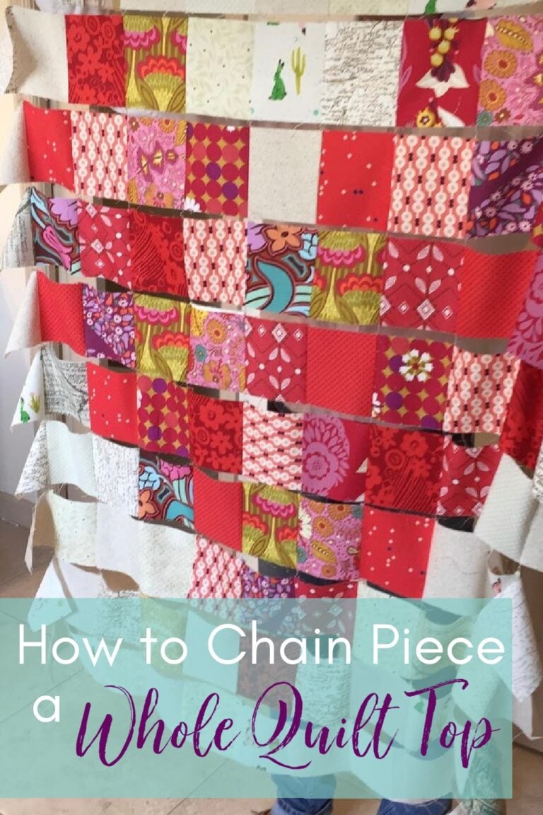 Whole Quilt Chain Piecing Tutorial: Pixel Heart Quilt - Blue Susan Makes