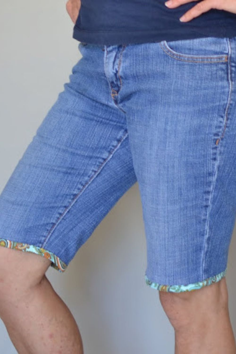 Quick Summer Cut-offs Get a Touch of Fabric! - Blue Susan Makes