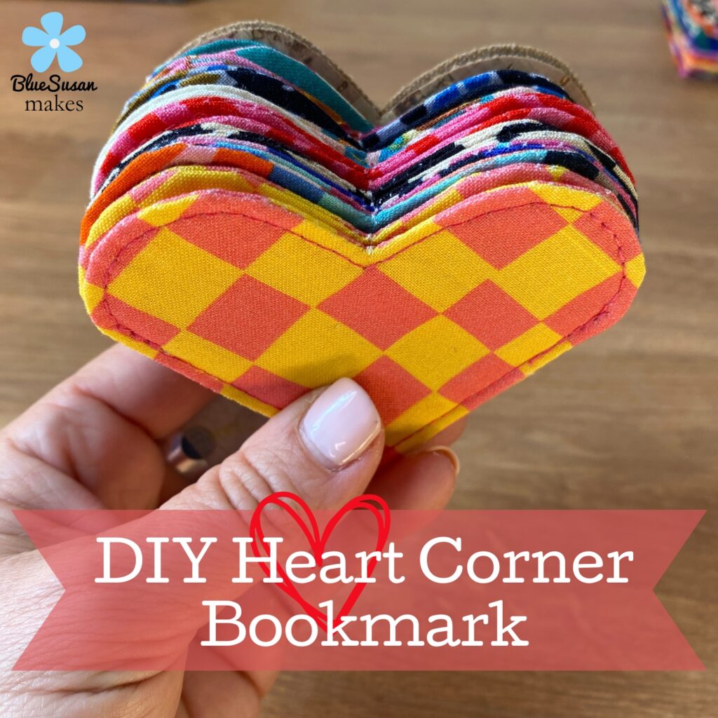 DIY Heart Corner Bookmark - Blue Susan Makes