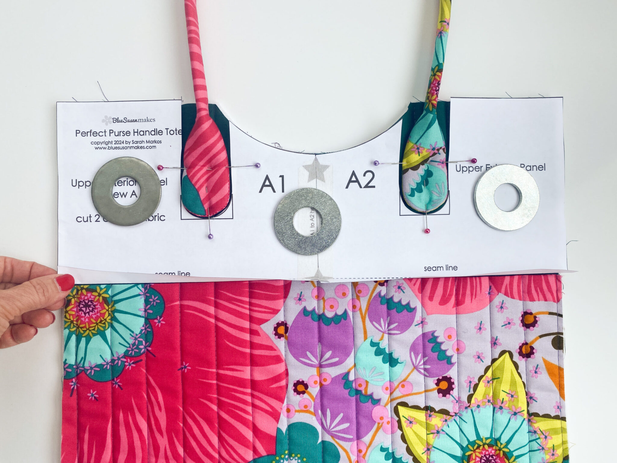 Perfect Purse Handle Tote pattern - Blue Susan Makes