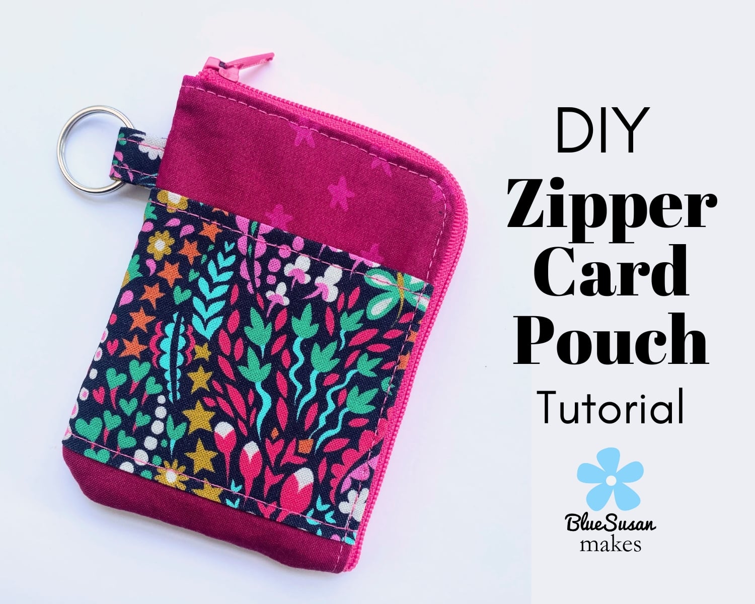 DIY Zipper Card Wallet Tutorial - Blue Susan Makes